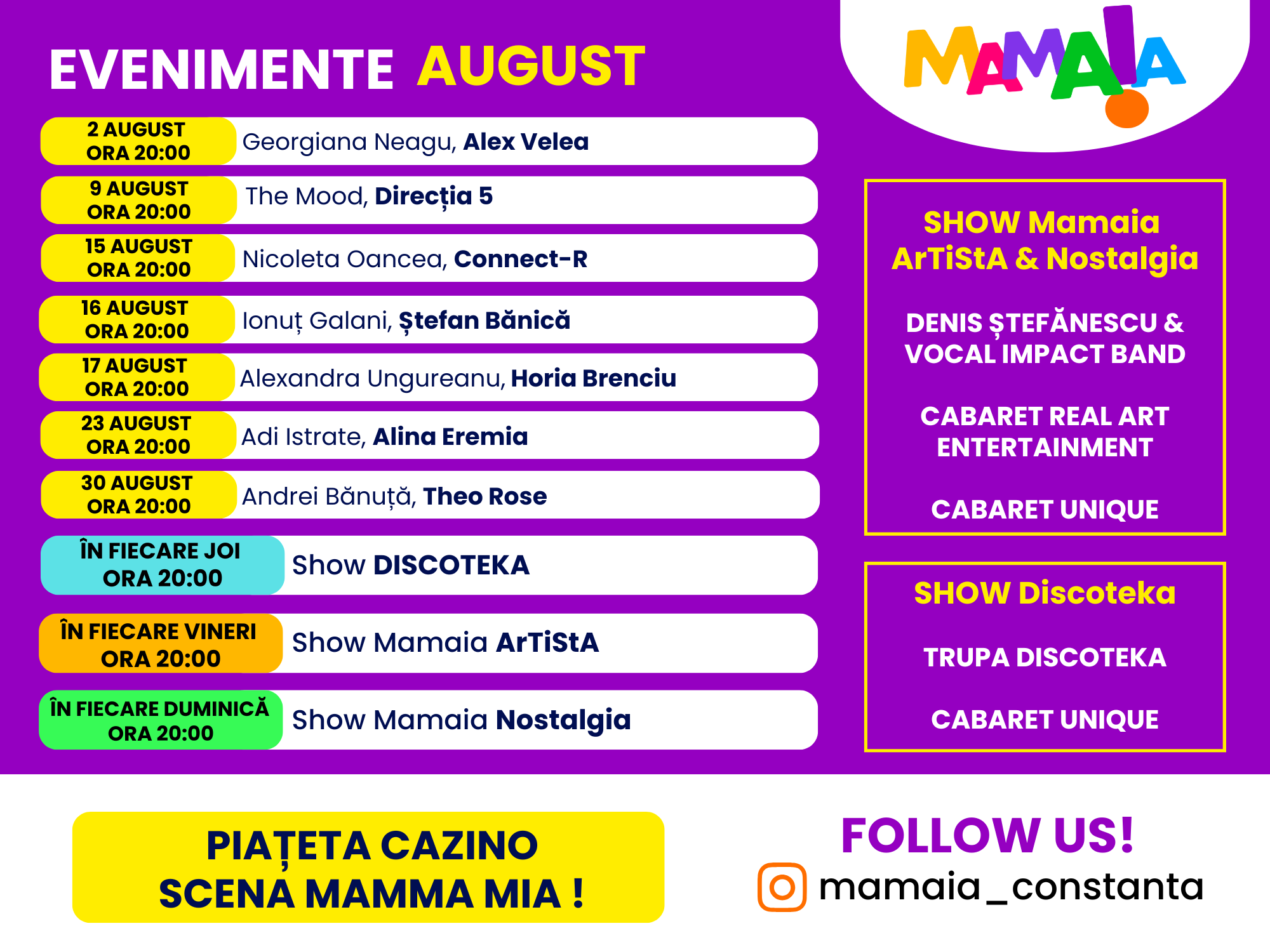 Ce se întâmplă în Mamaia în luna august: muzică, spectacole, istorie și ...