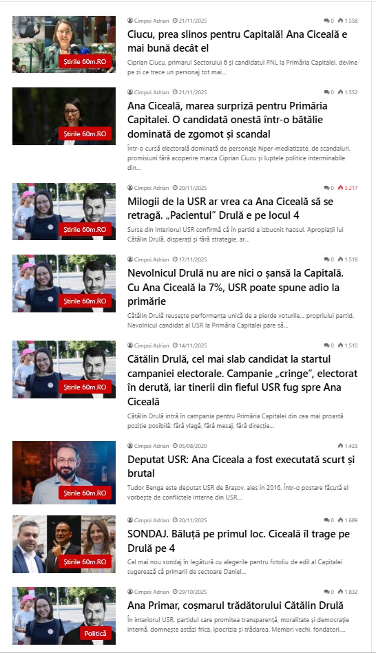 Cum o promovează rețeaua de site-uri asociată cu AUR pe Ana Ciceală